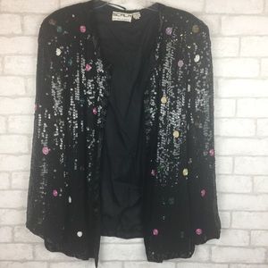Scala Jackets & Coats | Amazing Vintage Flawless Silk Beaded Jacket ...